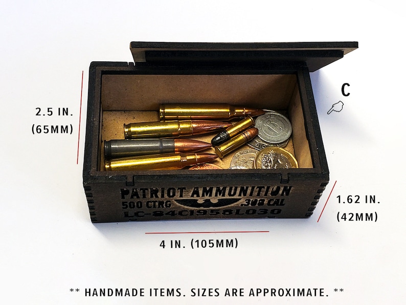 Miniature Ammunition Crate Ammo Box Engravable Customizable Gift for ...