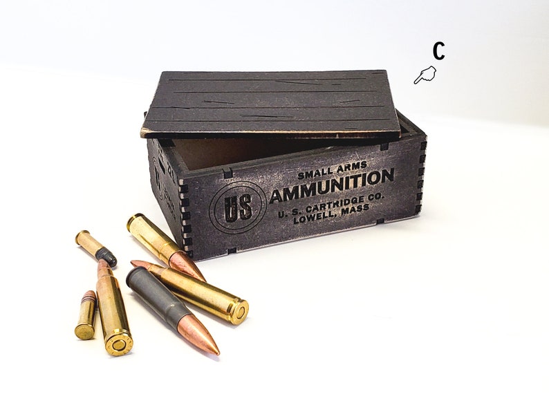 Miniature Ammunition Crate Ammo Box Engravable Customizable Gift for ...