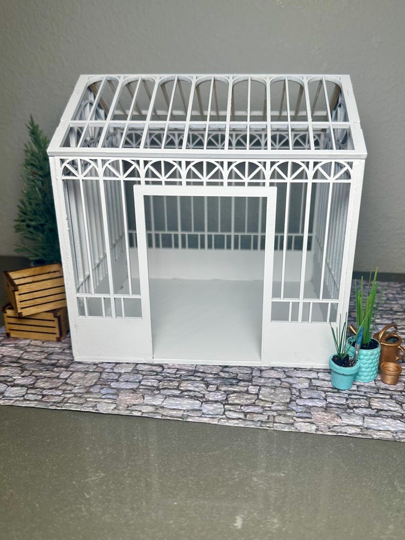 1:24 Scale DIY Miniature Conservatory Kit, Garden House, Dollhouse ...