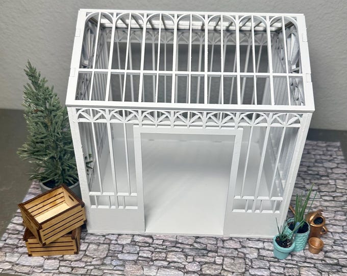 1:24 Scale DIY Miniature Conservatory Kit, Garden House, Dollhouse ...