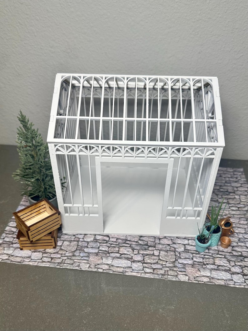 1:24 Scale DIY Miniature Conservatory Kit, Garden House, Dollhouse ...