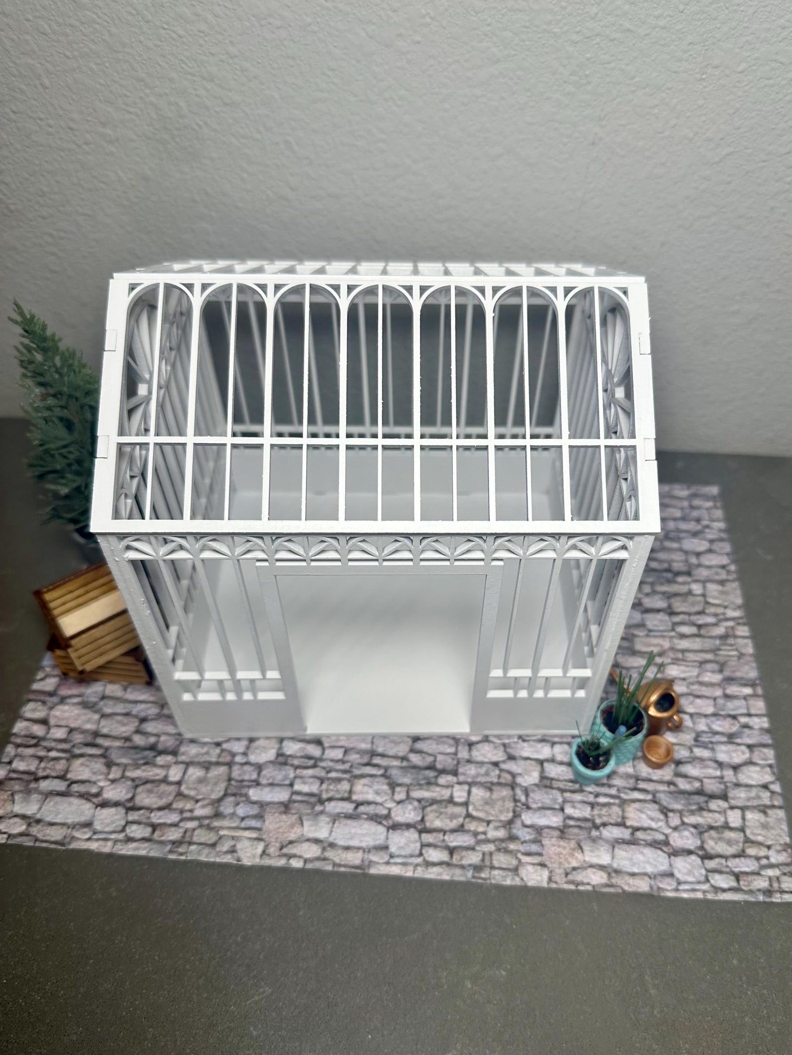 1:24 Scale DIY Miniature Conservatory Kit, Garden House, Dollhouse ...