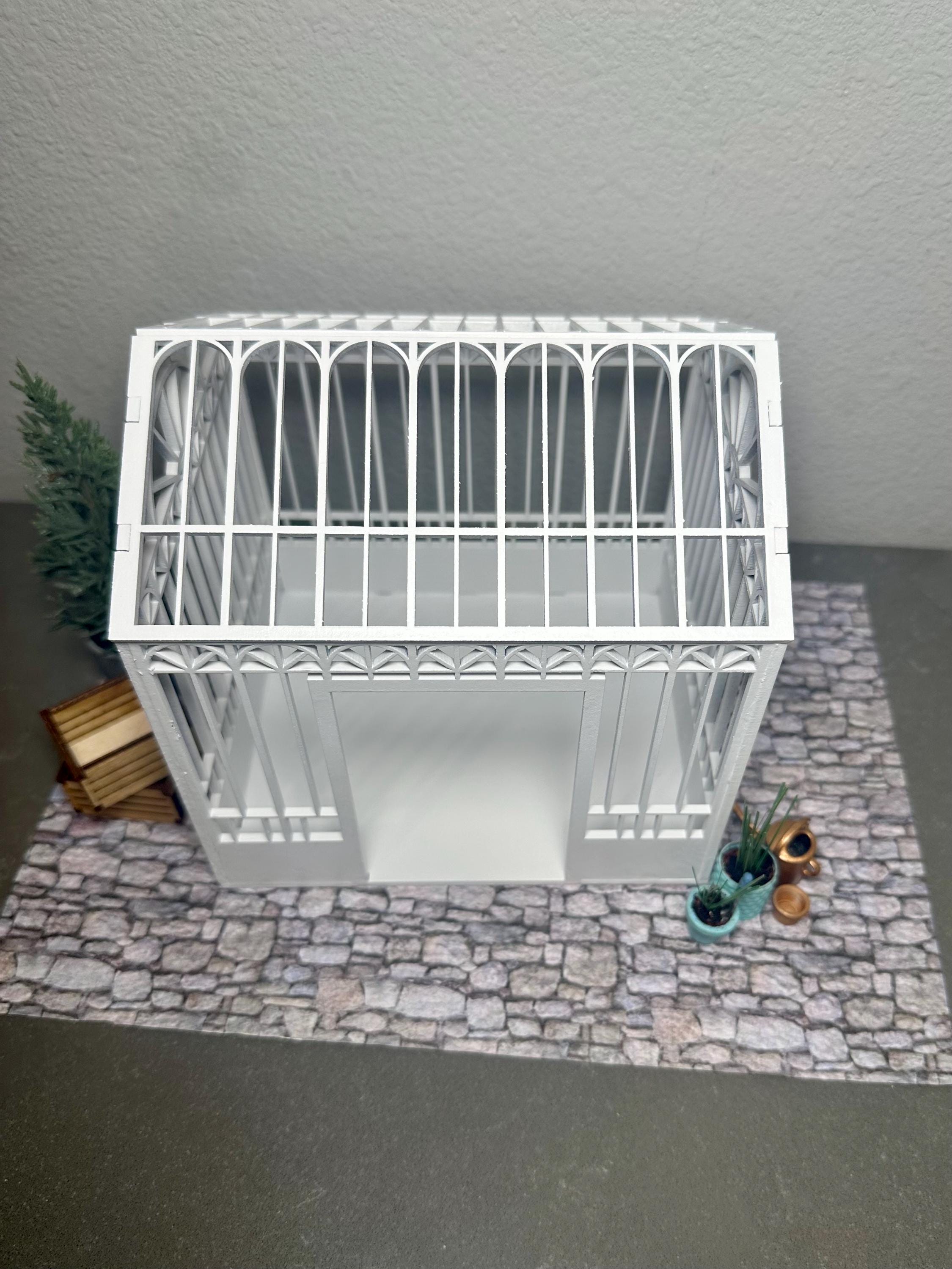 1:24 Scale DIY Miniature Conservatory Kit, Garden House, Dollhouse ...