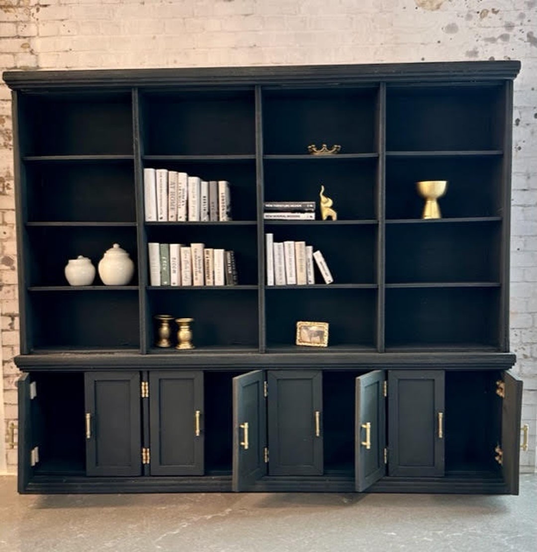 Miniature Library, Magnolia Blackboard, Scale 1:12 , Wood Dollhouse ...