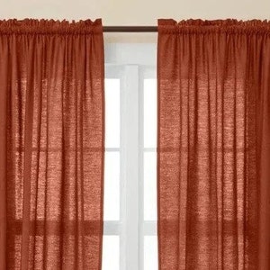 Rust Sheer Curtains/voile Curtains/sheer Panels/bohemian Curtains ...
