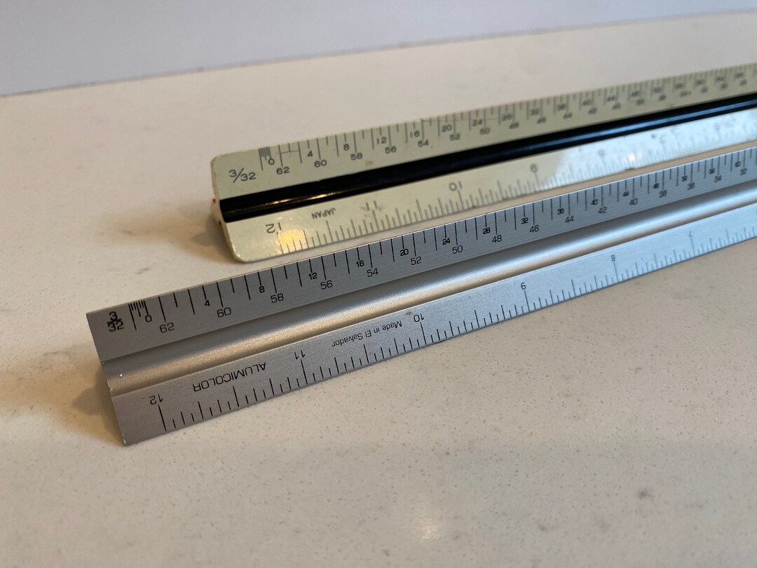 Two Vintage Architectural Rules/scales - Etsy