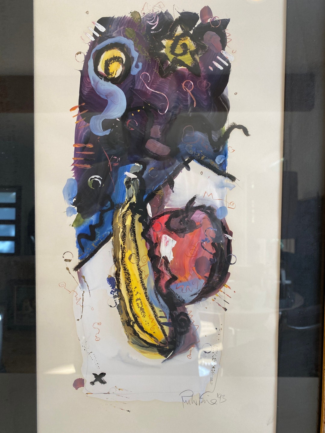 Gilded Frame One of Kind Still Life Watercoloring by Richard Fire - Etsy