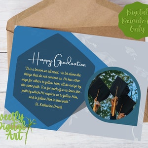 Catholic Graduation Card - Instant Download - Printable Catholic ...