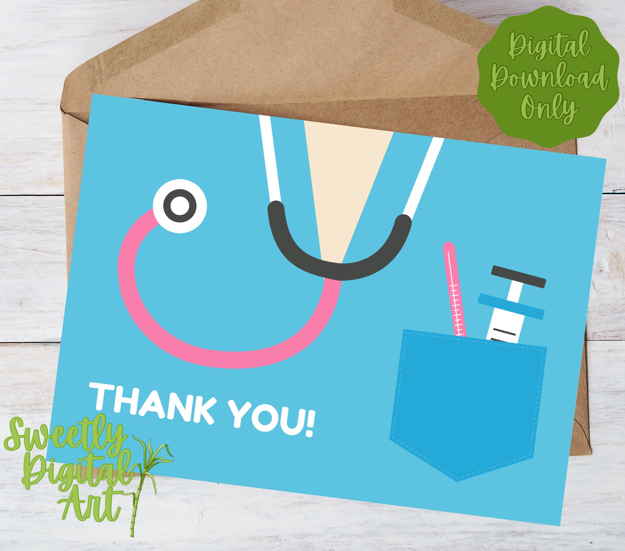 Nurses Appreciation Card Instant Downloaded Printable Nurses ...