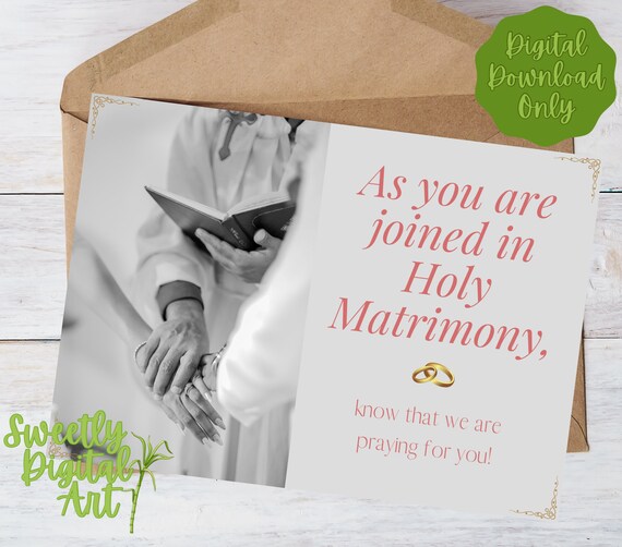 Wedding Card Catholic Wedding Card Instant Download - Etsy