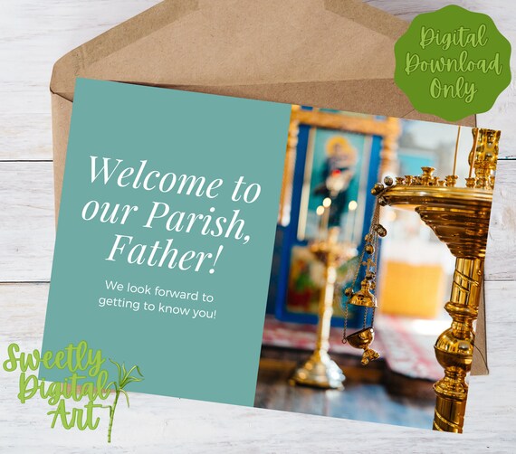 Welcome New Priest Card Instant Download Printable Card - Etsy