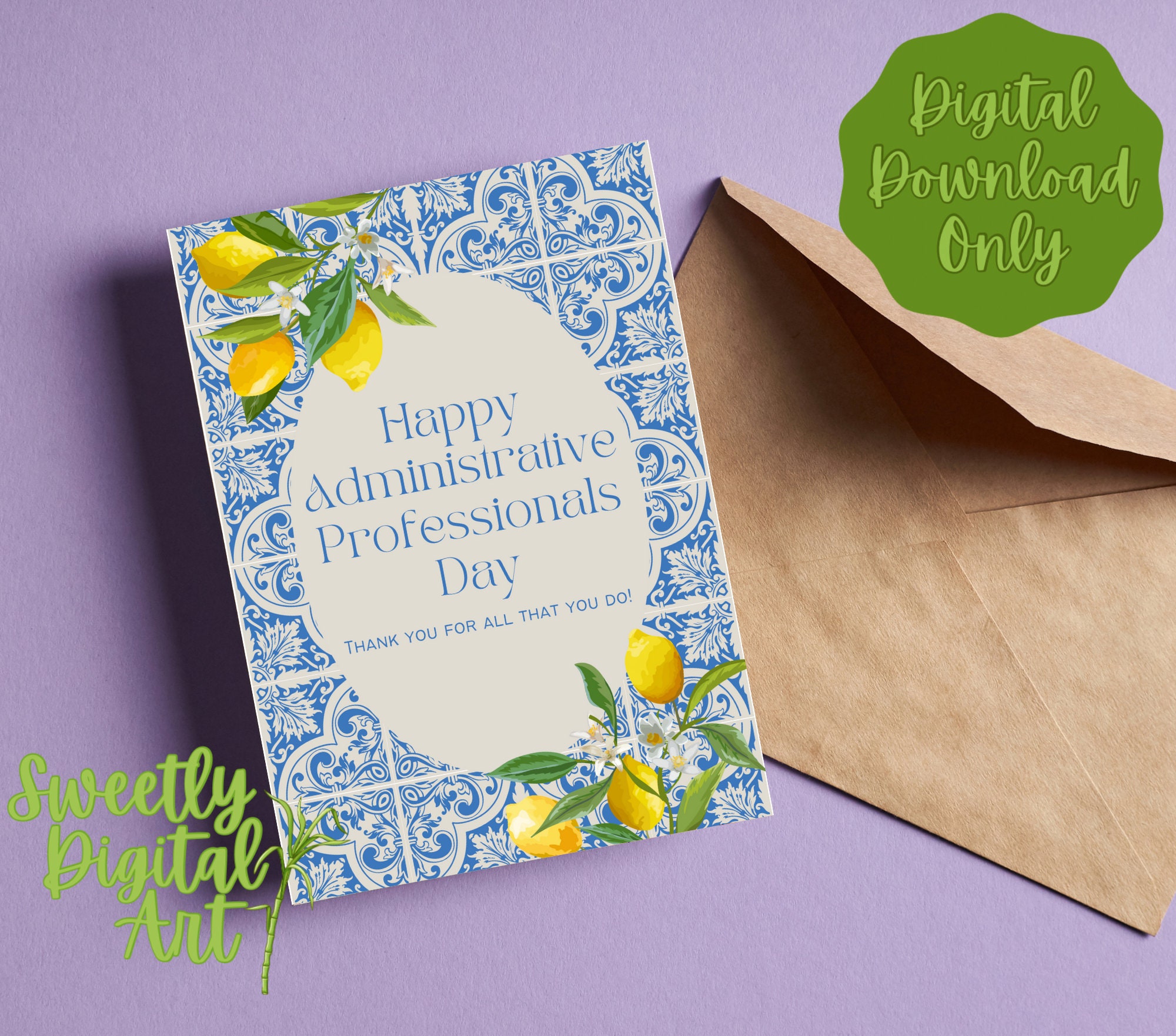 Administrative Professionals Day Card Instant Downloaded Printable ...