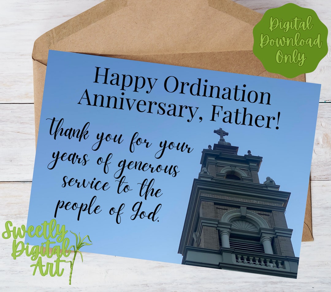 Priest Ordination Anniversary Day Card Instant Download Etsy Priest Ordination Anniversary Day Card Instant Download Etsy