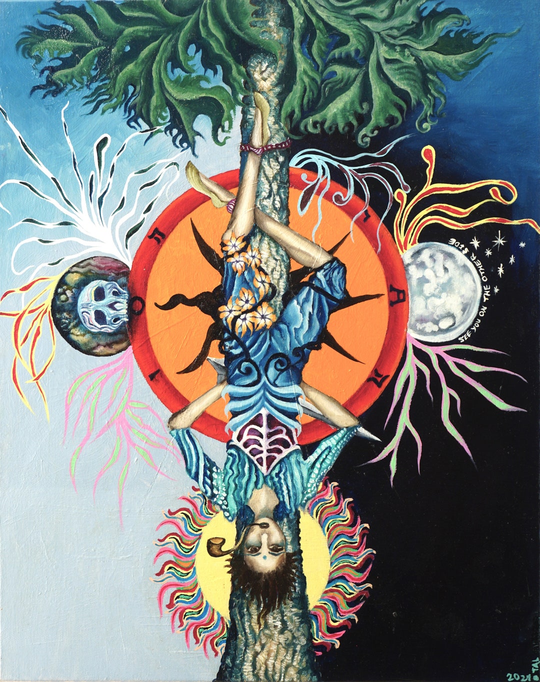 Hanged Man on the Wheel of Fortune, Giclée Paper Fine Art Print ...