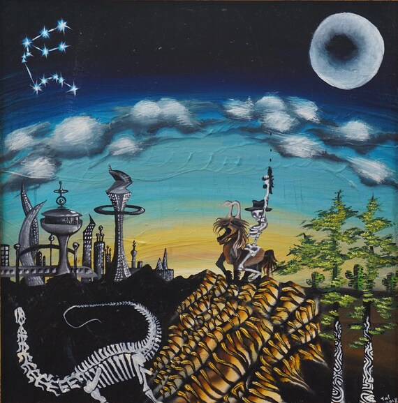 TIME Surrealism Wall Art Surreal Original Oil Painting - Etsy