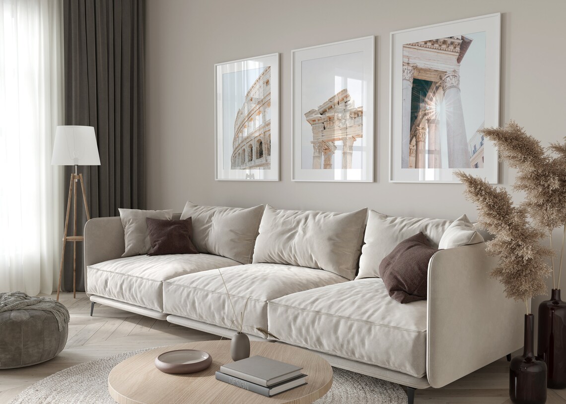 Roman Architecture Minimalist Wall Art Set of 3 Digital Prints ...