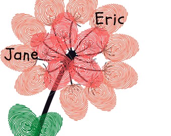 Dandelion Fingerprint Art - Etsy