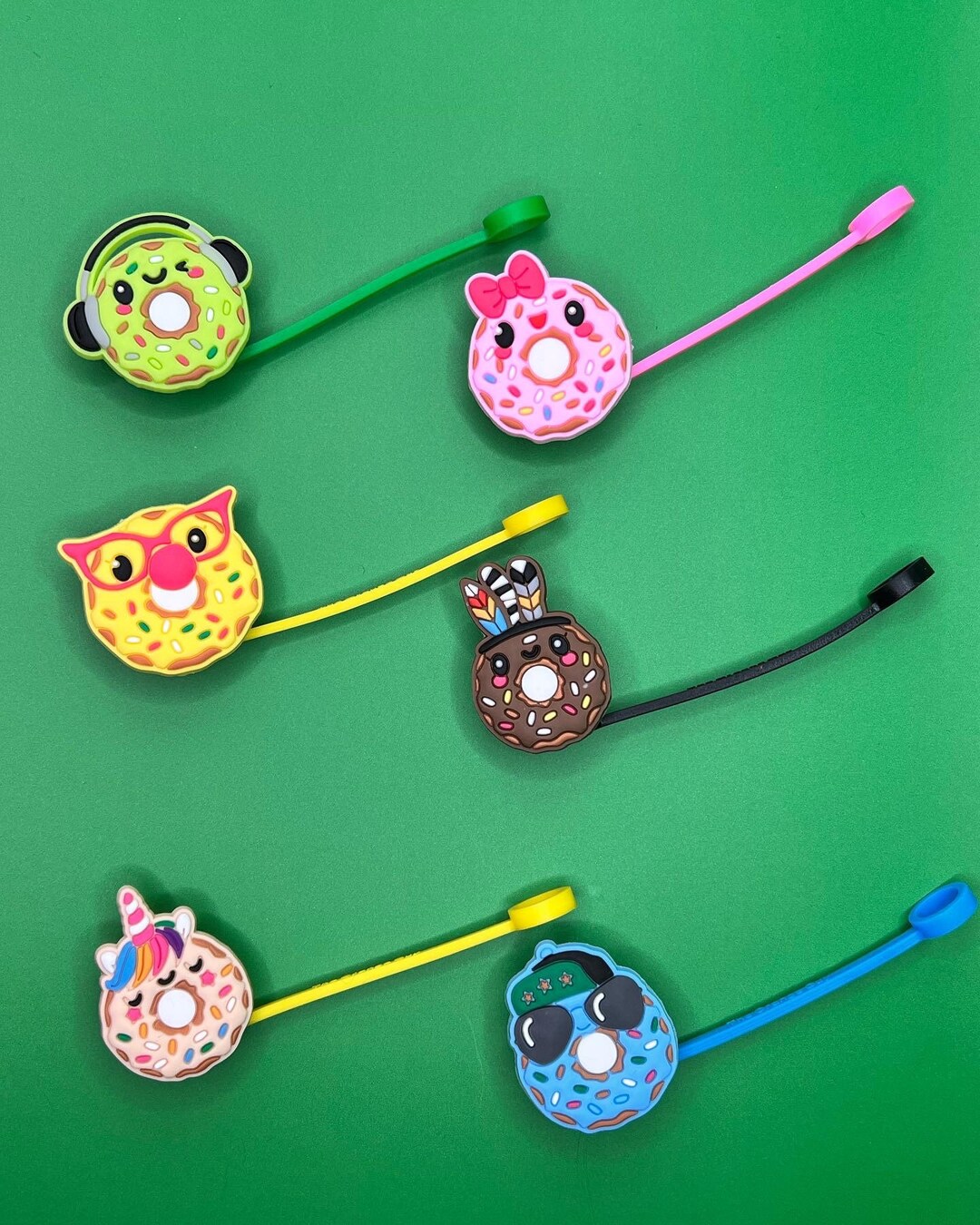 COOL DONUTS Straw Toppers - Etsy