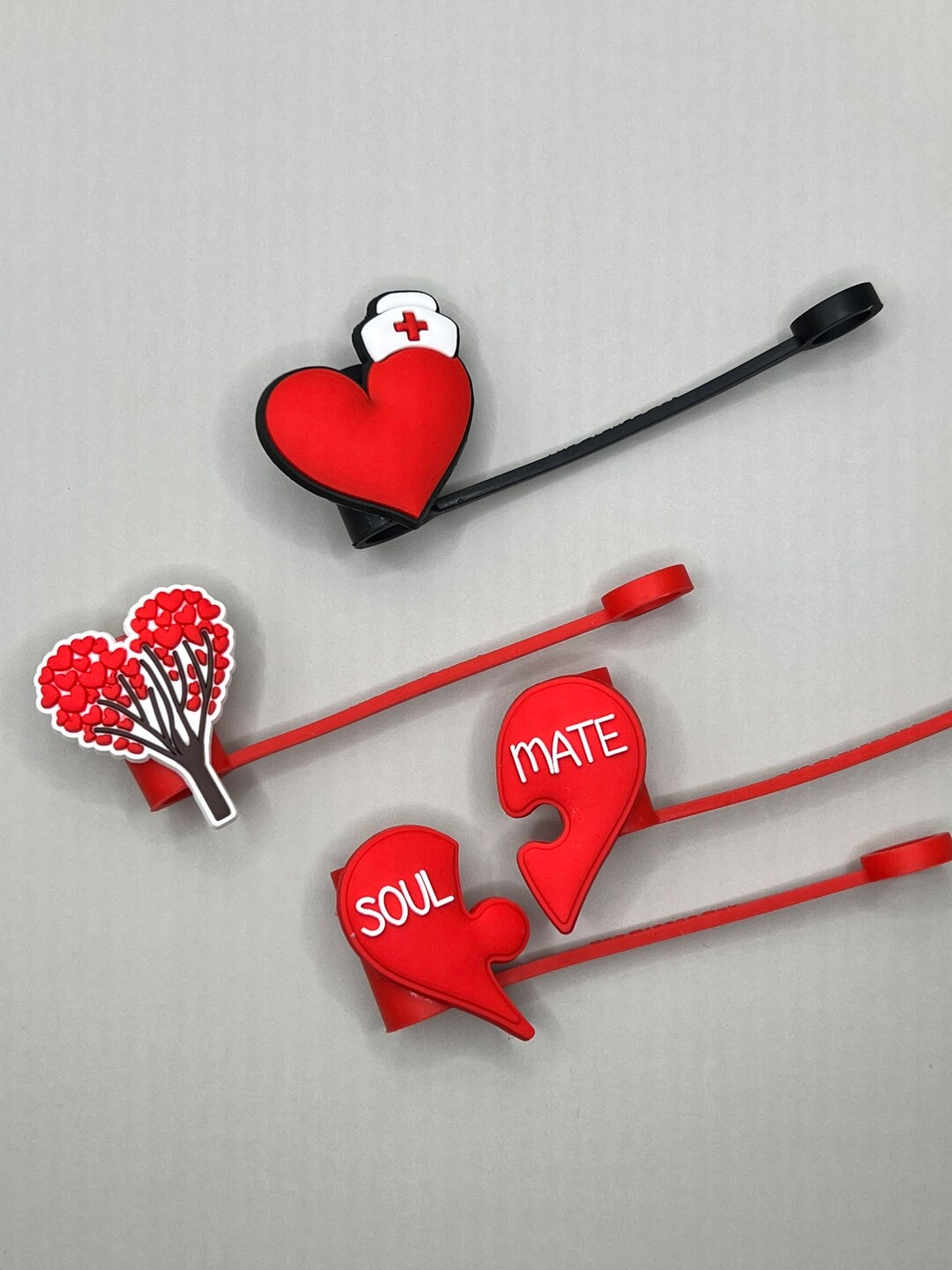 Heart Straw Tip Covers - Etsy