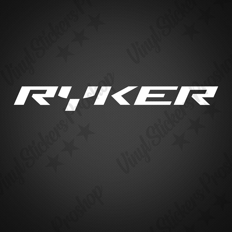 Set of 2 RYKER CAN-AM Stickers White 20 Cm Quad On-road Glossy Vinyl ...