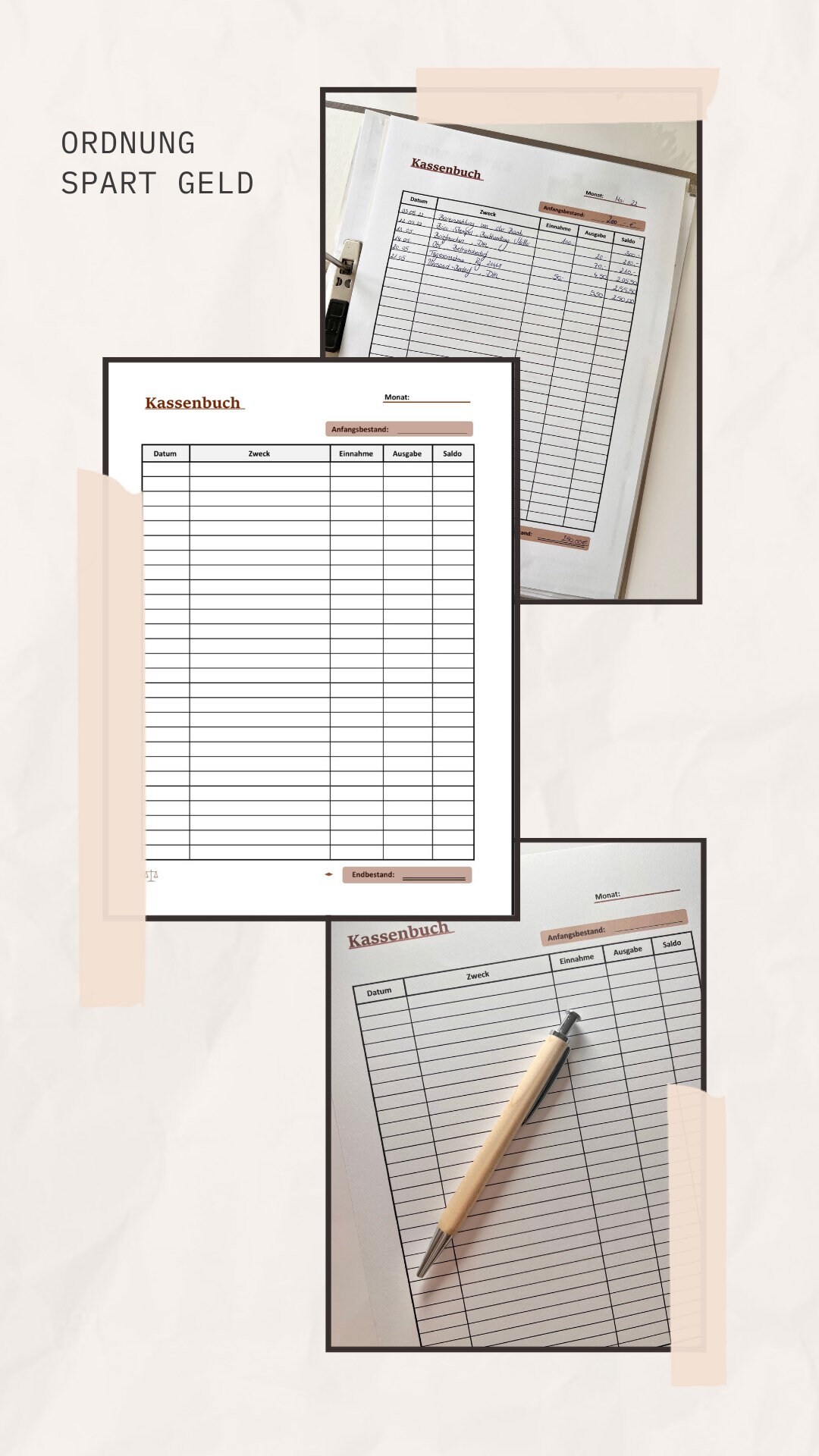 Cash Book Your Digital Template for an Optimal Cash Book Save Money for ...