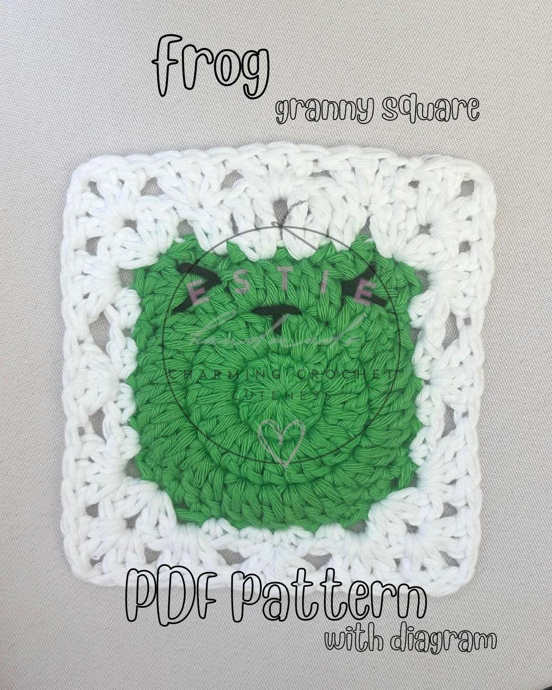 Frog Granny Square Crochet Pattern – Animal Motif (PDF Pattern) - Etsy ...