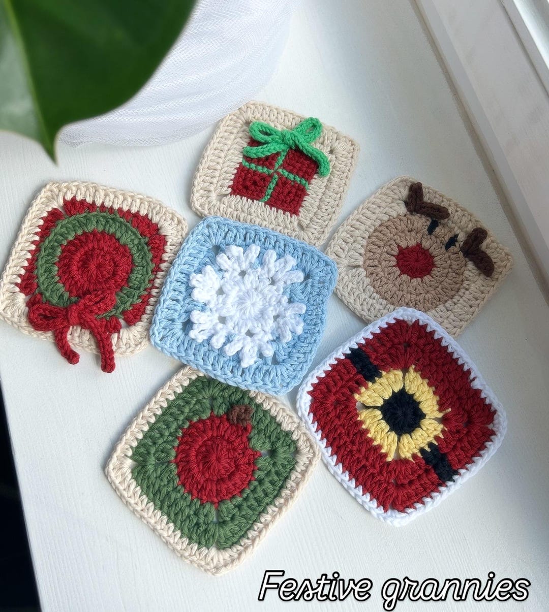 Christmas Granny Square Crochet Pattern Bundle | 6 Festive Designs (PDF ...