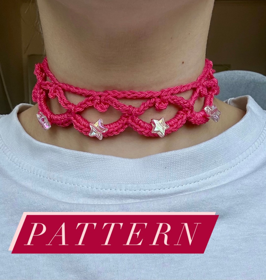Crochet Beaded Choker Pattern, Cute DIY Choker (PDF Pattern) - Etsy