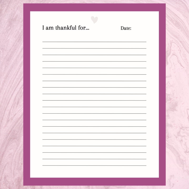Gratitude Journal Printable Mindfulness Log, Gratitude Template, Daily ...
