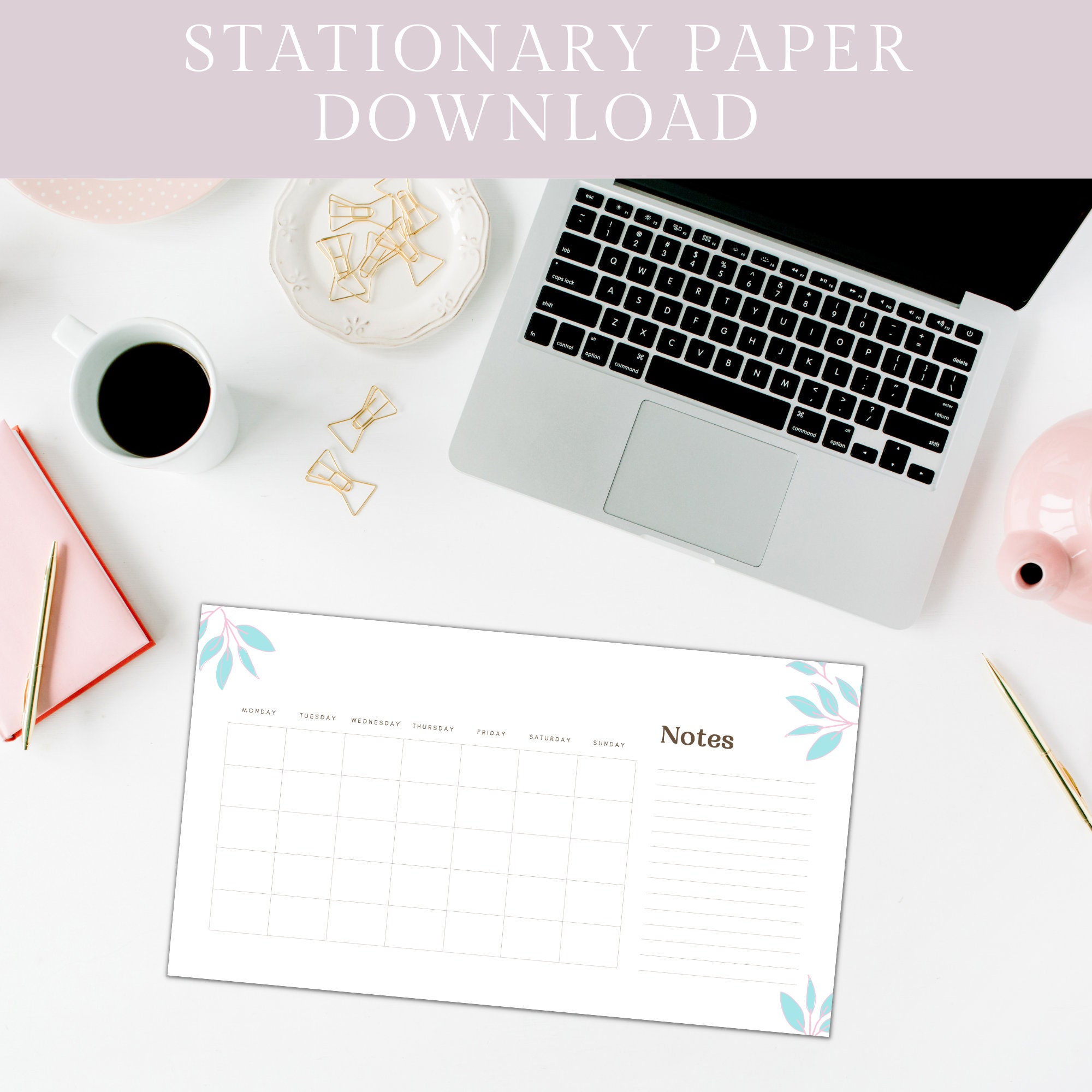 Blank Monthly Calendar Printable Landscape, Printable Calendar Template ...