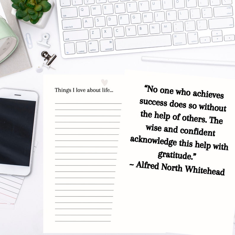 Gratitude Journal Printable Mindfulness Log, Gratitude Template, Daily ...
