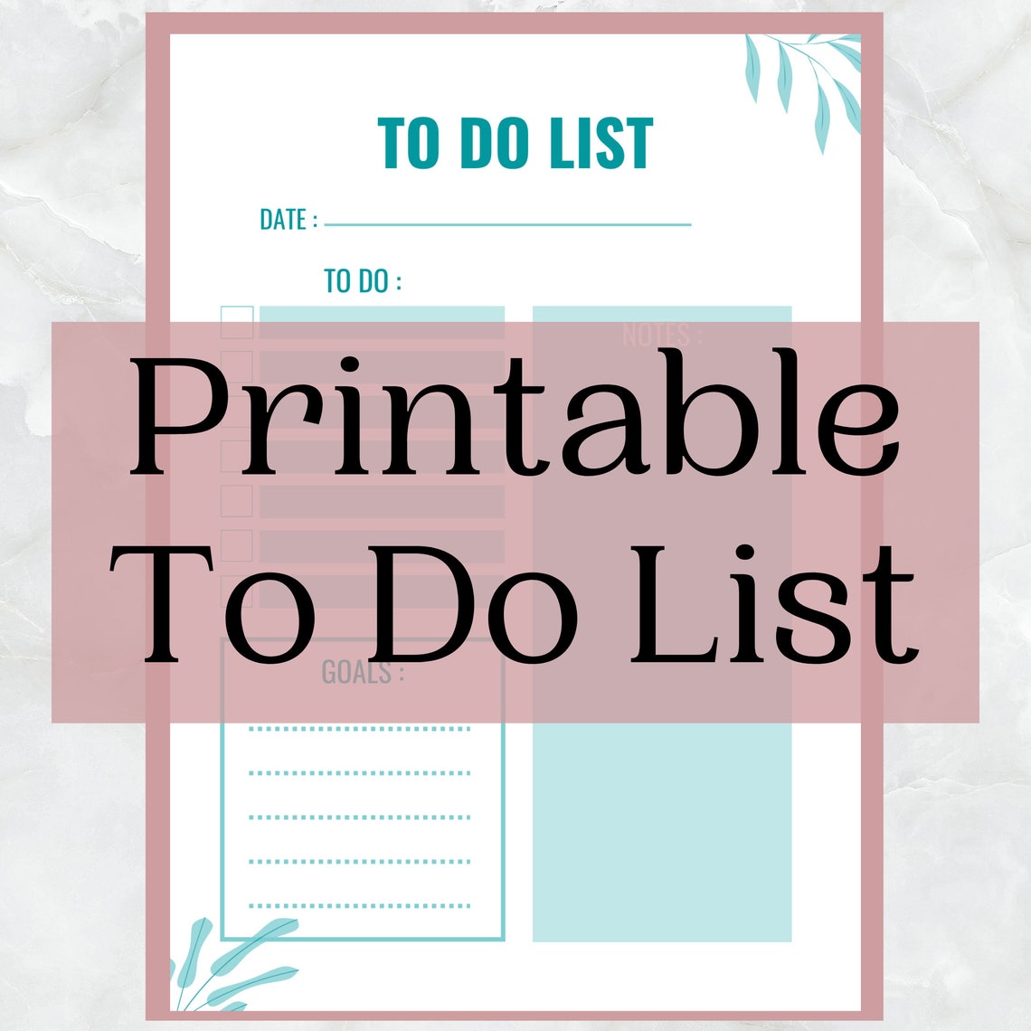 Printable Download to Do List to Do List Printable, Daily to Do List ...