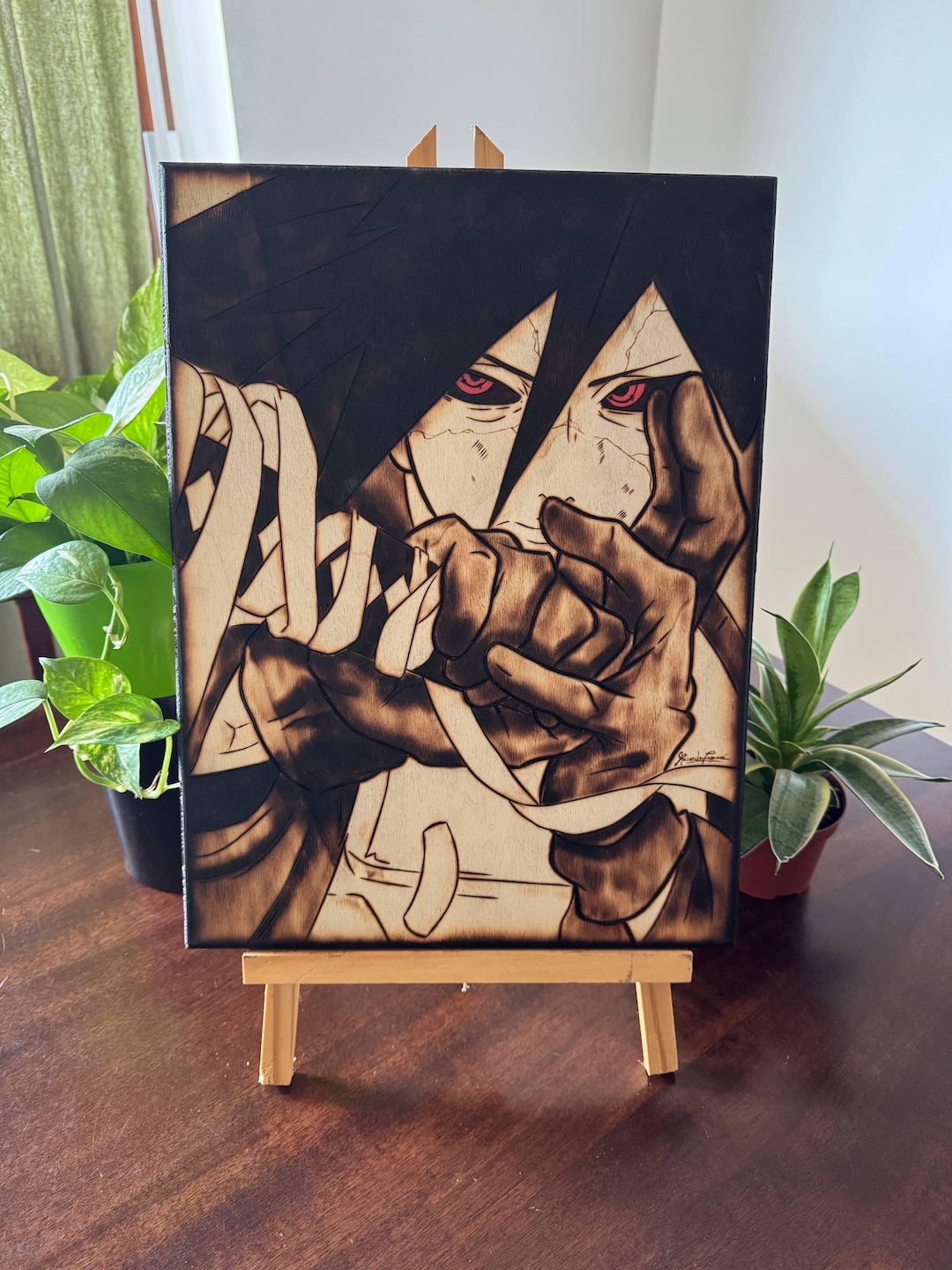 Madara Uchiha Hand-burned Wood Art - Naruto Shippuden - Sharingan ...