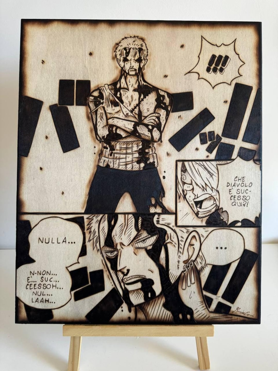 Zoro Painting Iconic Manga Scene 40x50 - Etsy