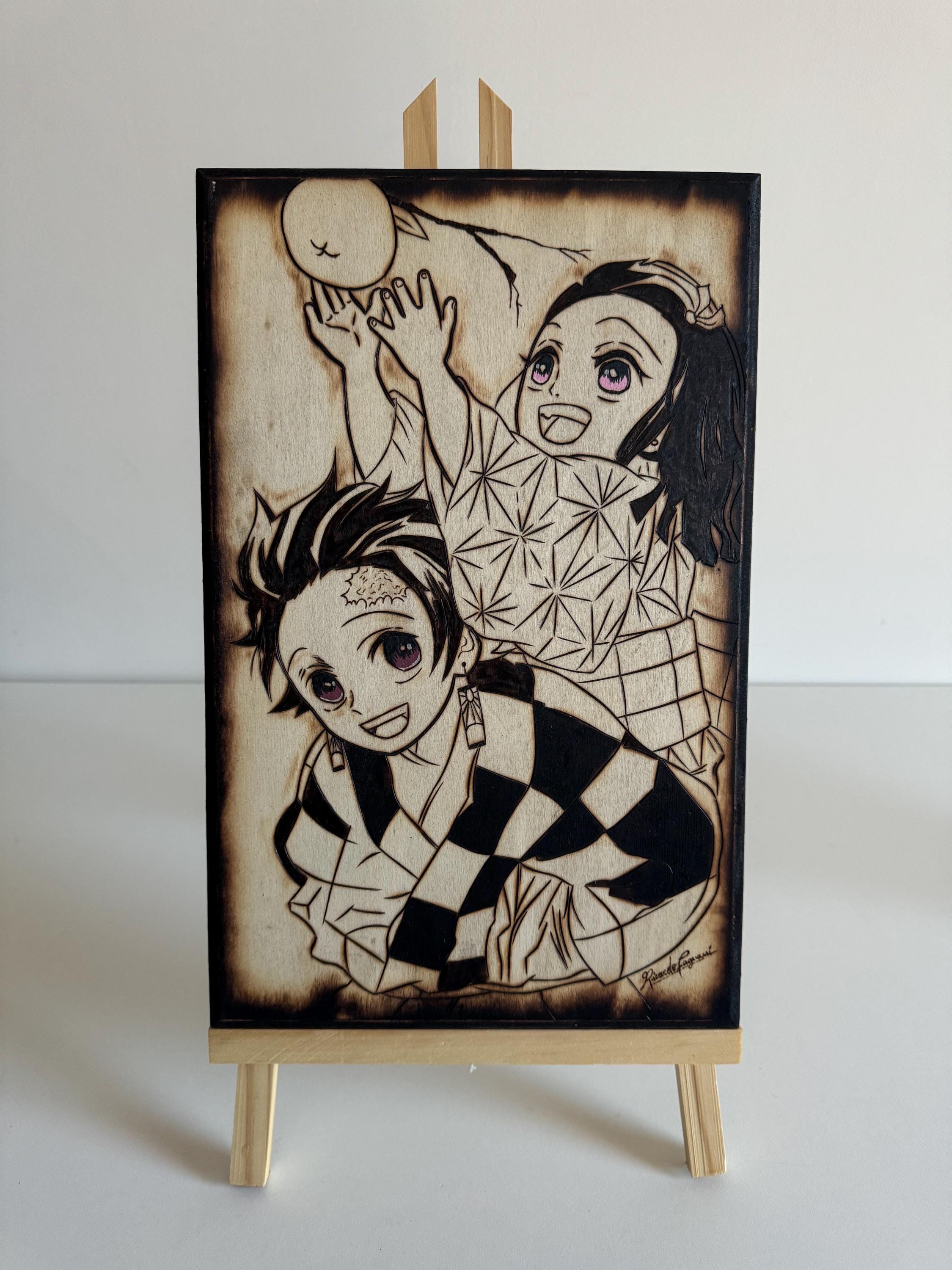 Panel Tanjiro and Nezuko Demon Slayer 37x24 - Etsy