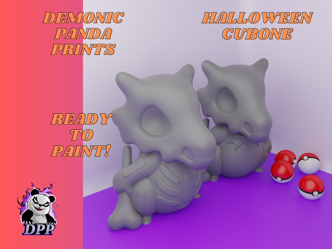 Halloween Cubone Jack Skellington - Skeleton-pokemon Figure - Resin ...