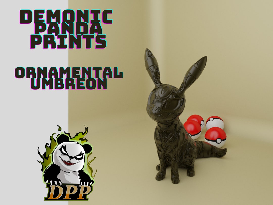 Ornamental Umbreon - Dark Eevee Evolution - 3D Printed - Pokémon ...