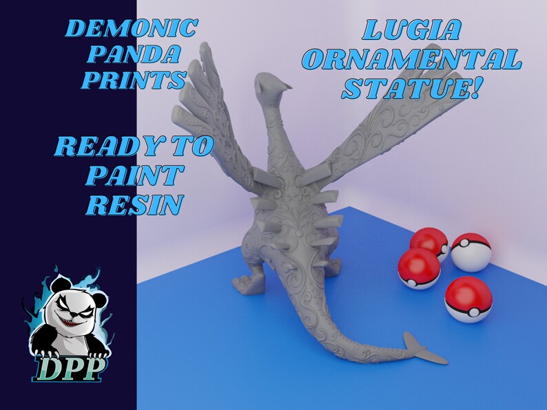 Lugia Pokemon Figure Resin Unpainted Ornamental Style - Etsy