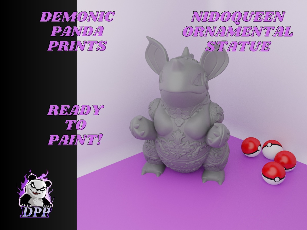 Nidoqueen Pokemon Figure Resin Unpainted Original and Ornamental Style ...