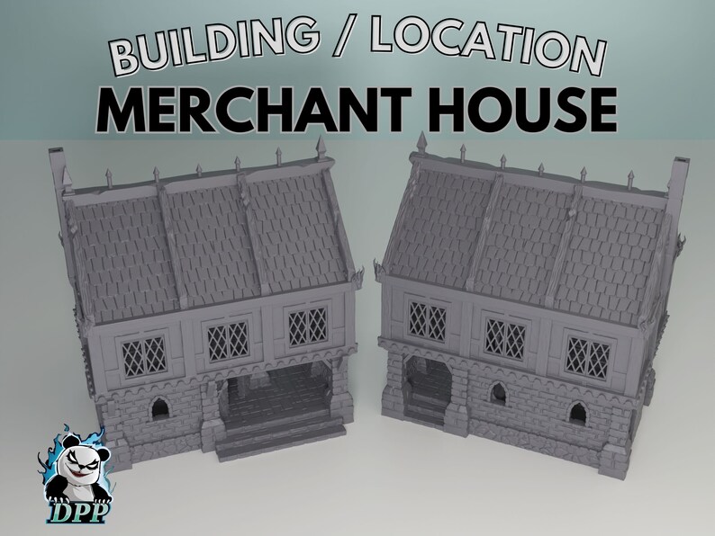 28mm Merchant House - Two Story Merch House DND Miniature Terrain for ...