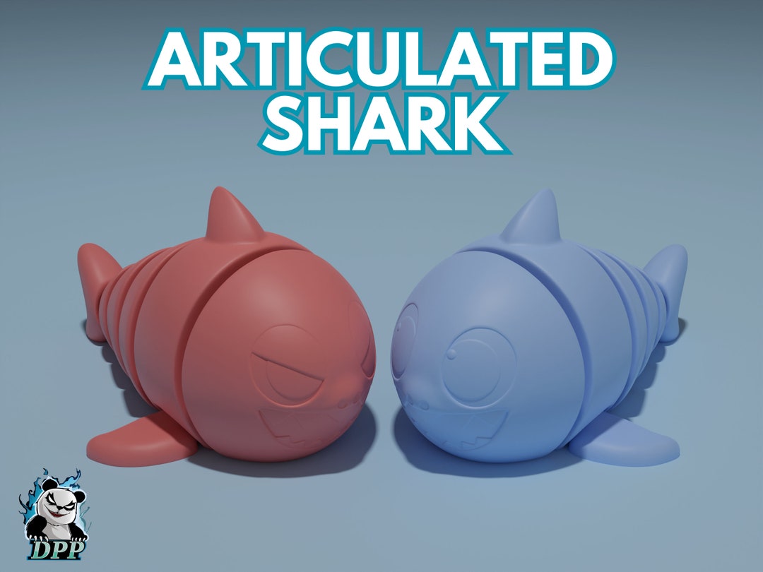 Flexible Shark Fidget | Smiley & Angry | Articulated Figure ...