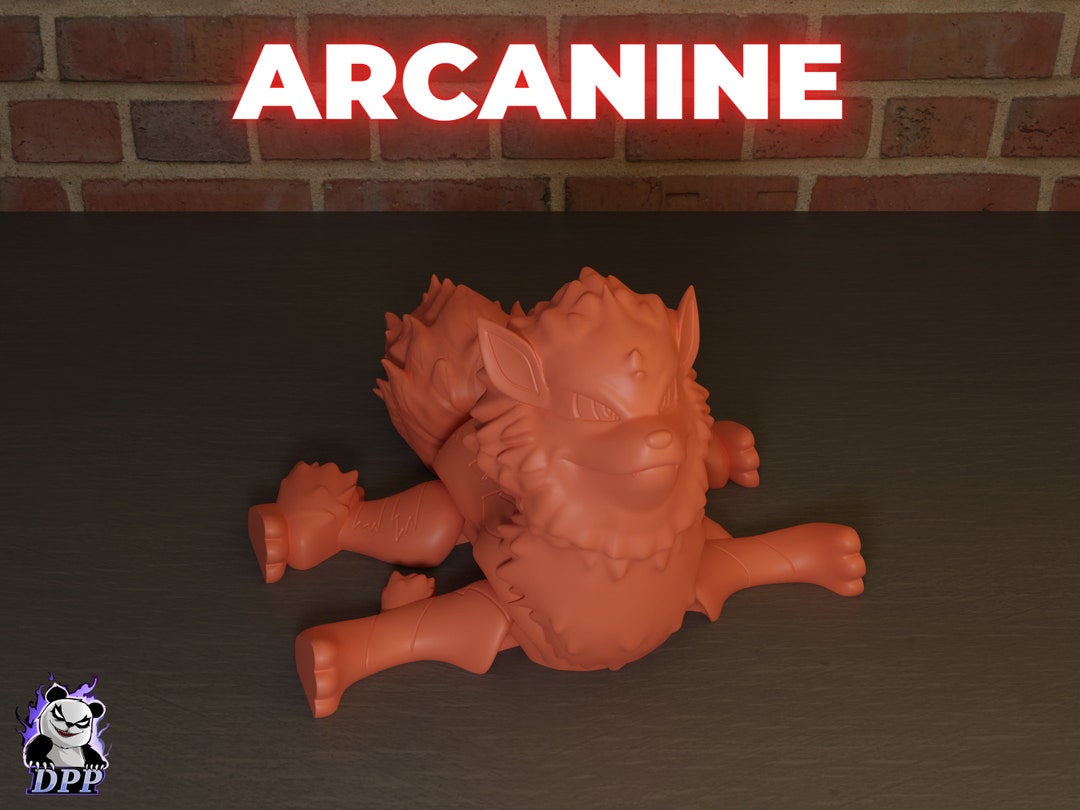Articulated ARCANINE | Pokemon PLA 3D PRINT | Wolf Dog Animal Gen1 ...