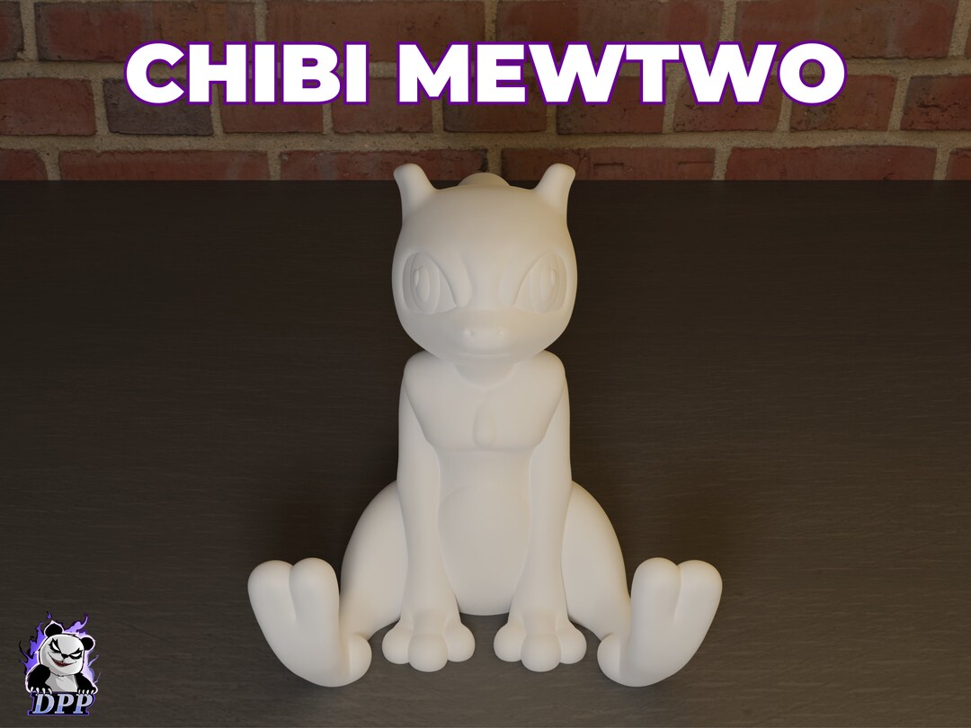 CHIBI MEWTWO PLA Pokemon Print Psychic Type Multiple Colours and Sizes ...