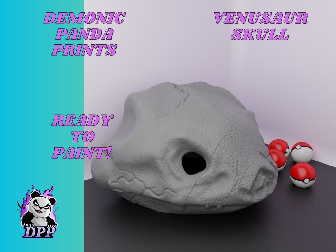 Venusaur Skull - Pokemon Figure - Do It Yourself - Resin - Unpainted ...