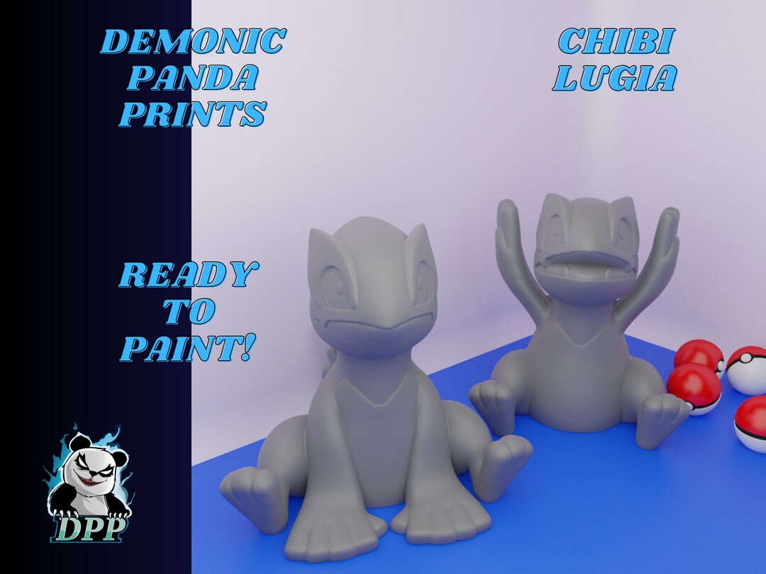 Lugia Chibi Pokemon Figure Resin Unpainted Cute Funny Miniature ...