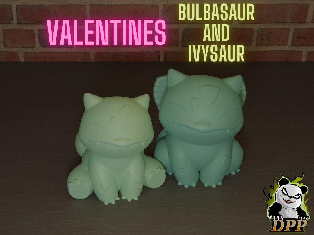 Valentines Day Ivysaur & Bulbasaur Pokemon 3D PLA Print Gen 1 Starter ...