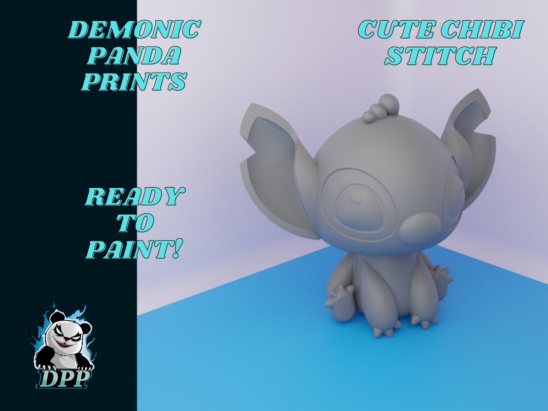 Cute Chibi Stitch Statue - Lilo and Stitch - Unpainted - Ready to Paint ...