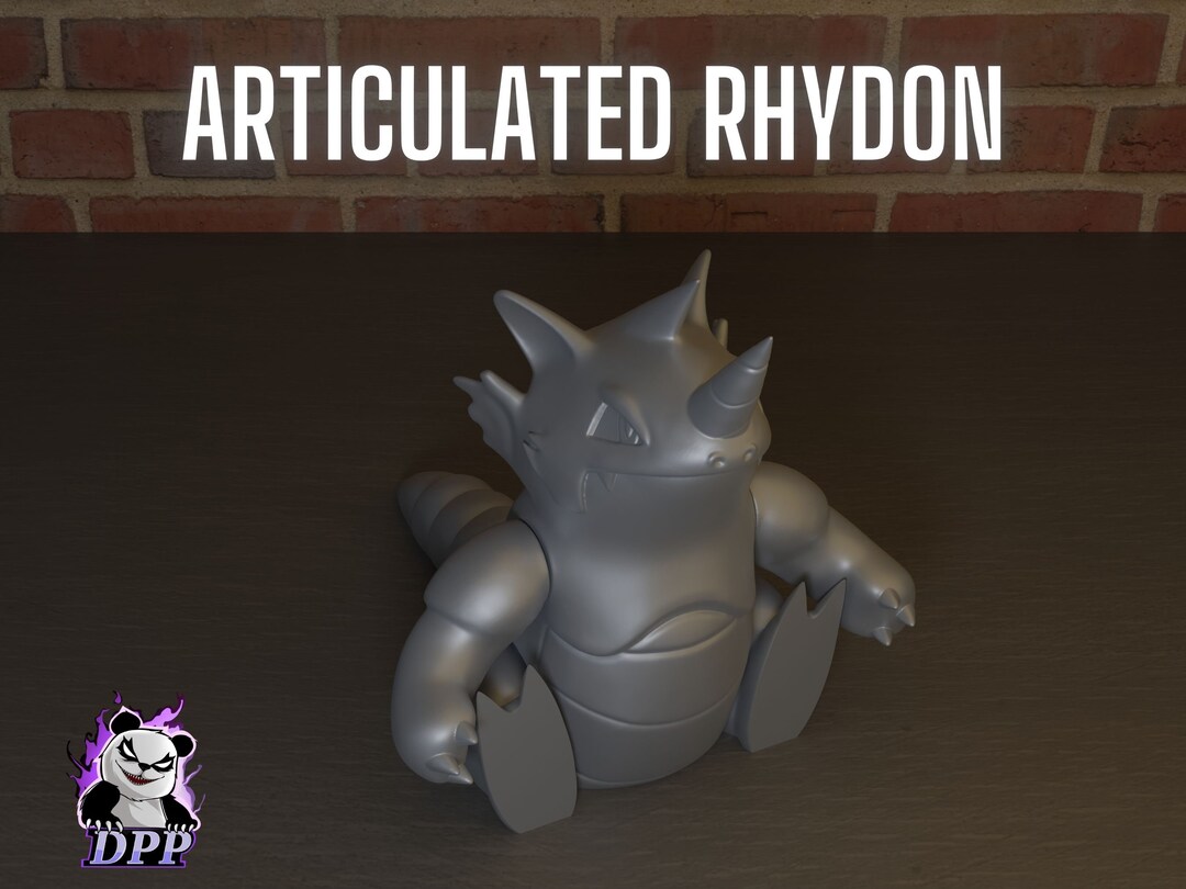 Articulated Rhydon | Pokemon PLA Resin | Satisfying Fidget Toy ...