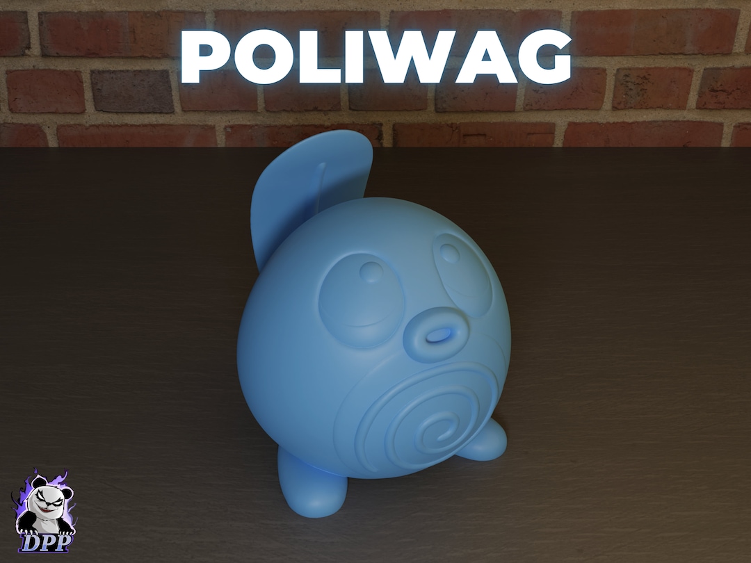 POLIWAG Pokemon 3D Print | Water Type Tadpole Pokemon | Ornament Desk ...