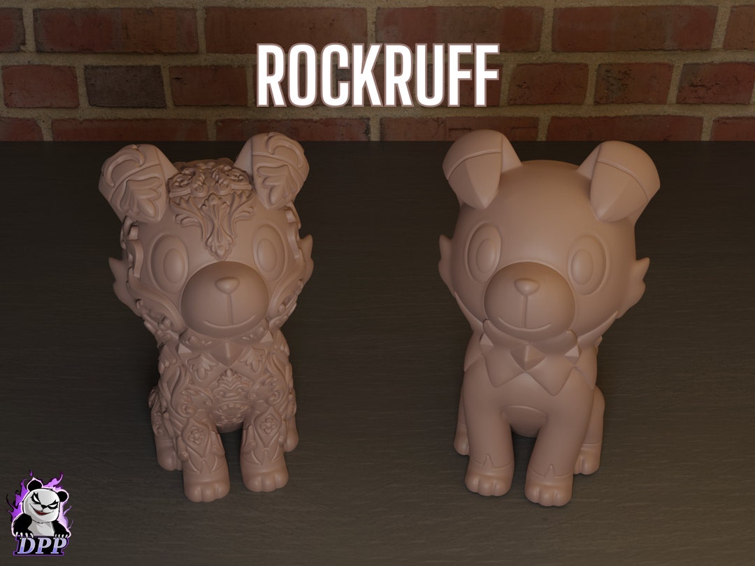 ROCKRUFF Ornamental | Pokemon PLA 3D Print | Multiple Colours and Size ...